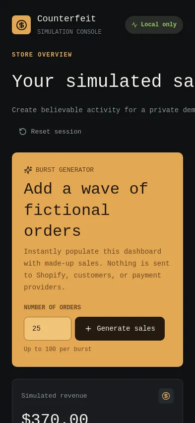 Shopify Sale Faker
