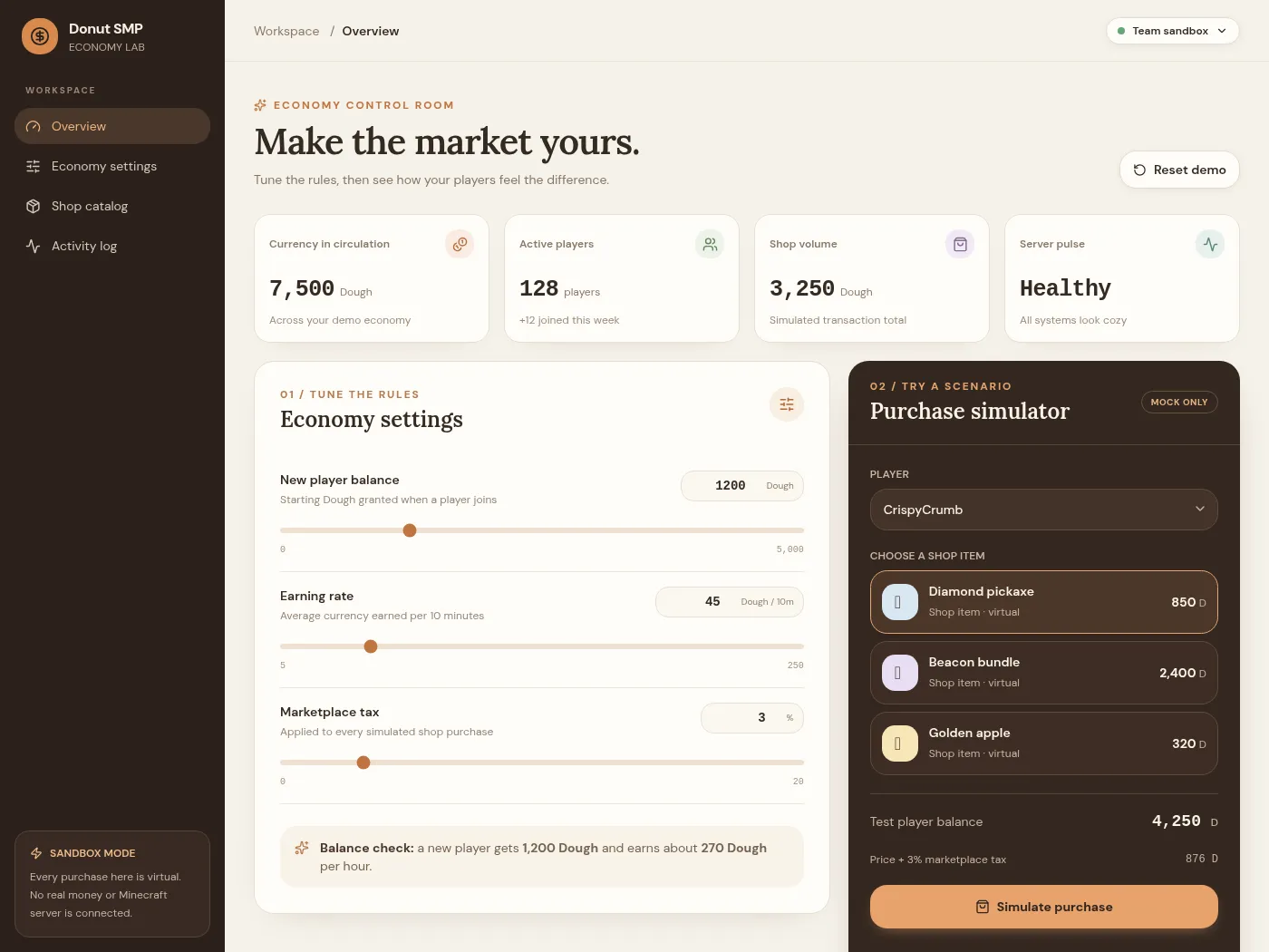 Donut Economy Simulator