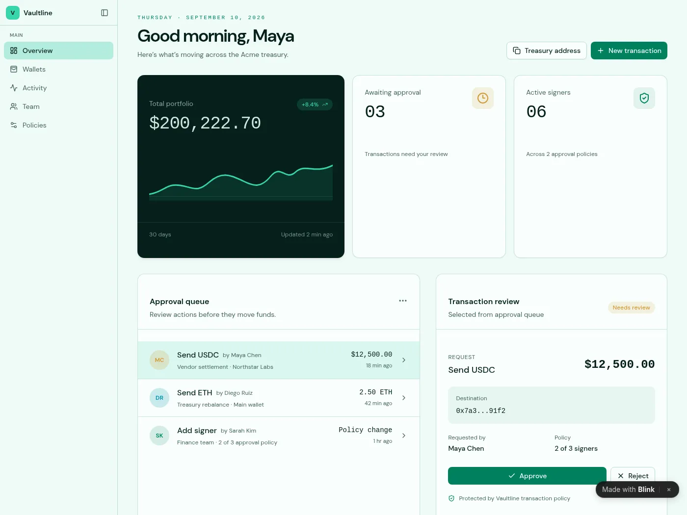 Team Crypto Wallet