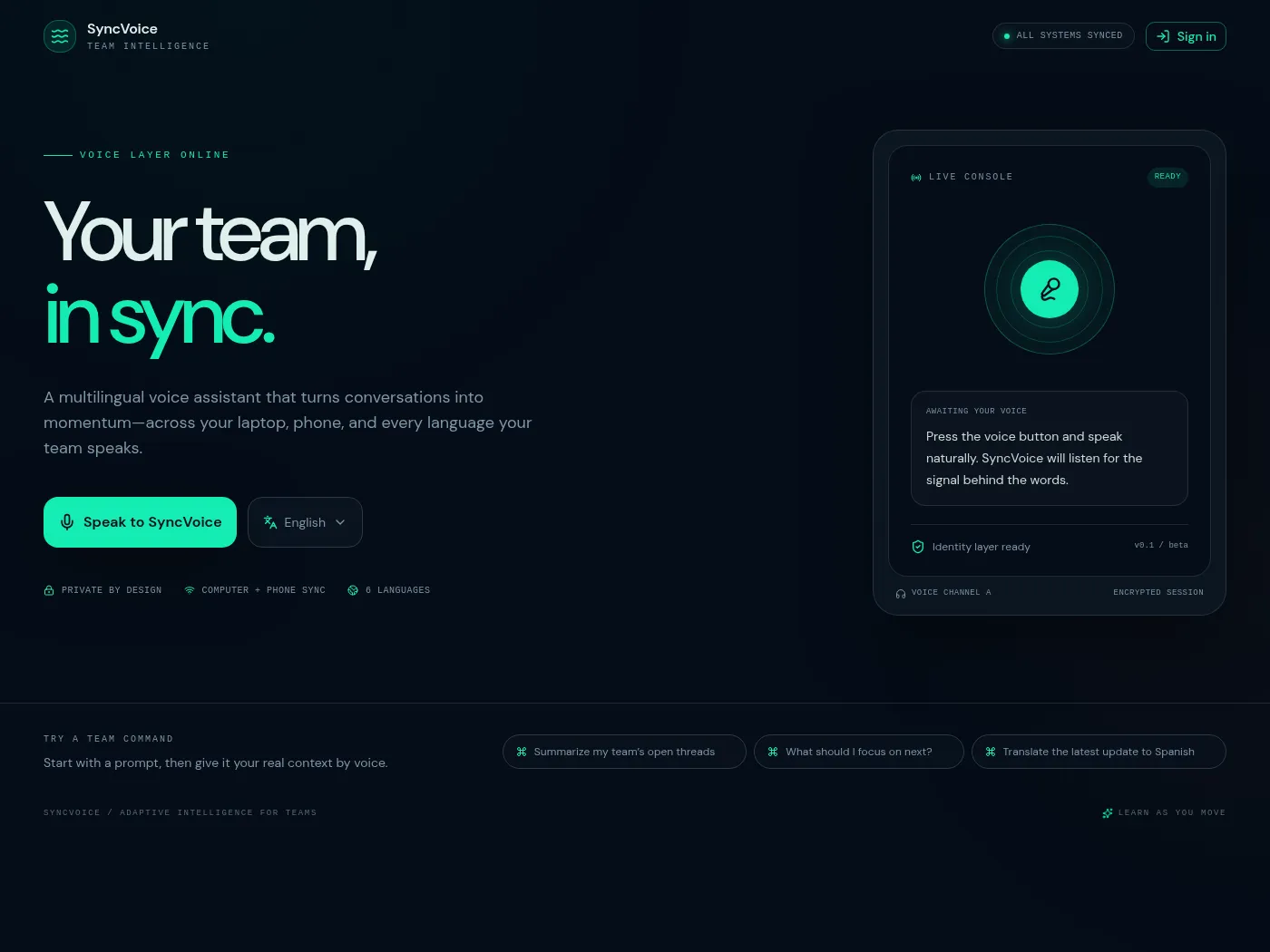 SyncVoice Assistant