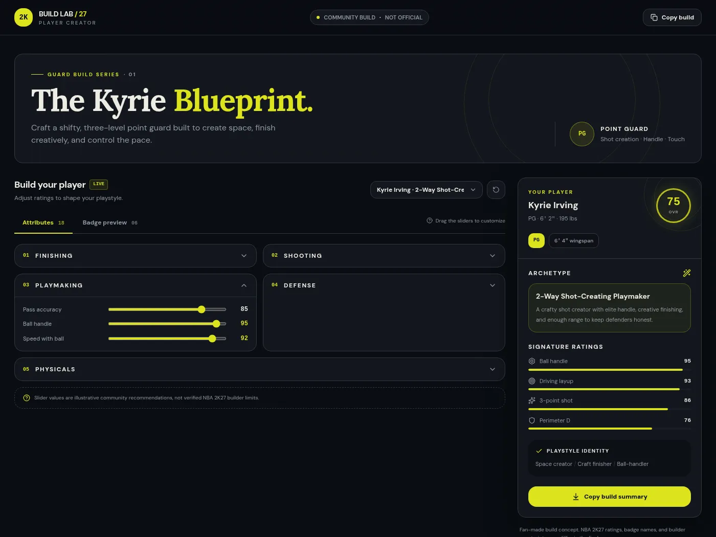 Kyrie Irving 2K27 Builder