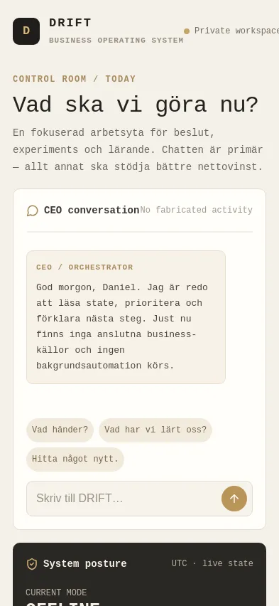 DRIFT OS: Autonomous Business AI