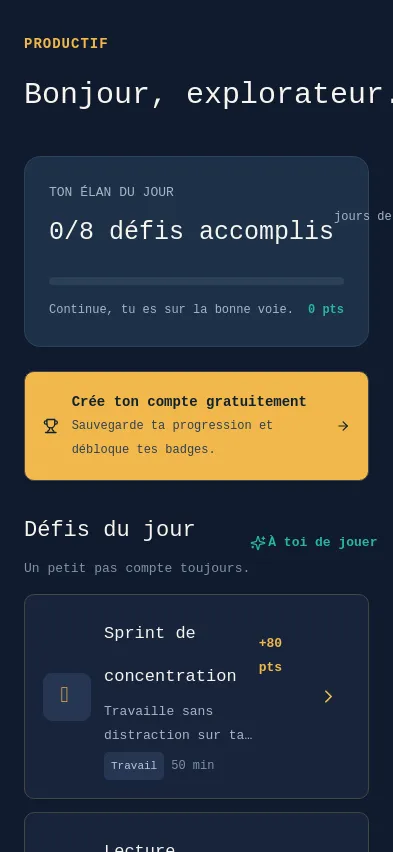 ProductiF Productivity Quest