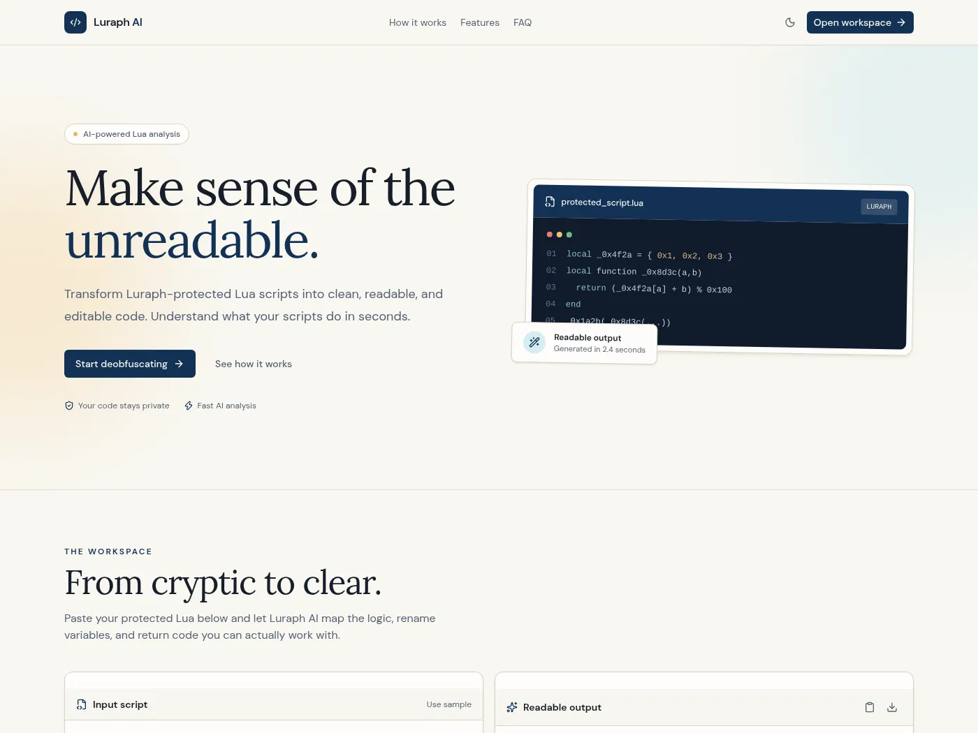 Luraph Lua Deobfuscator AI