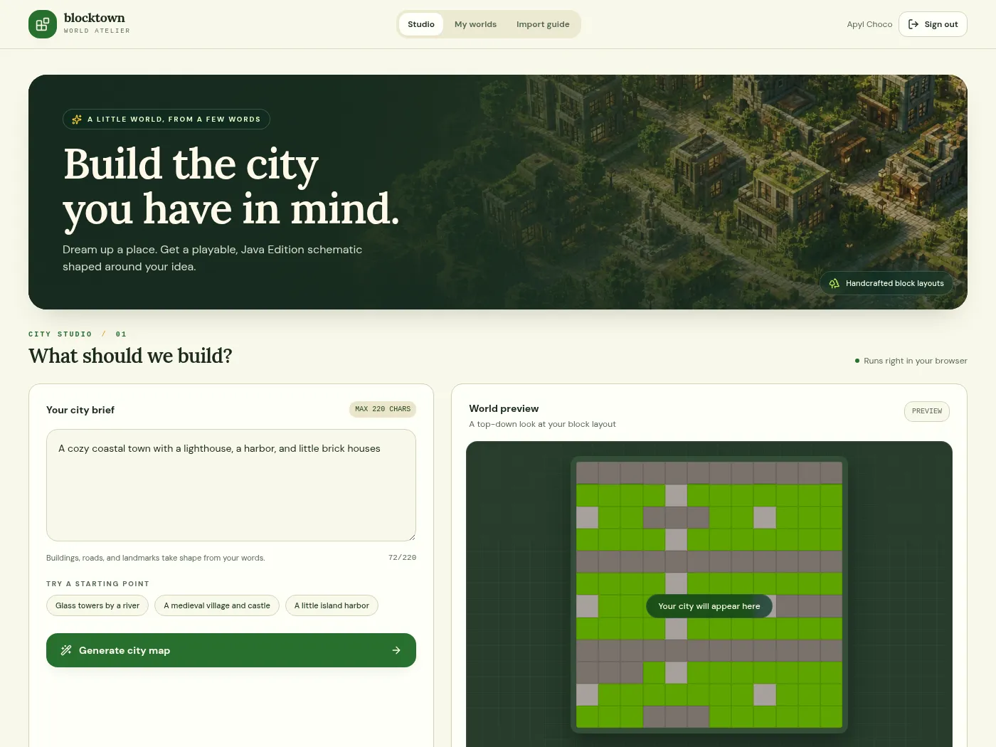 AI Minecraft City Builder