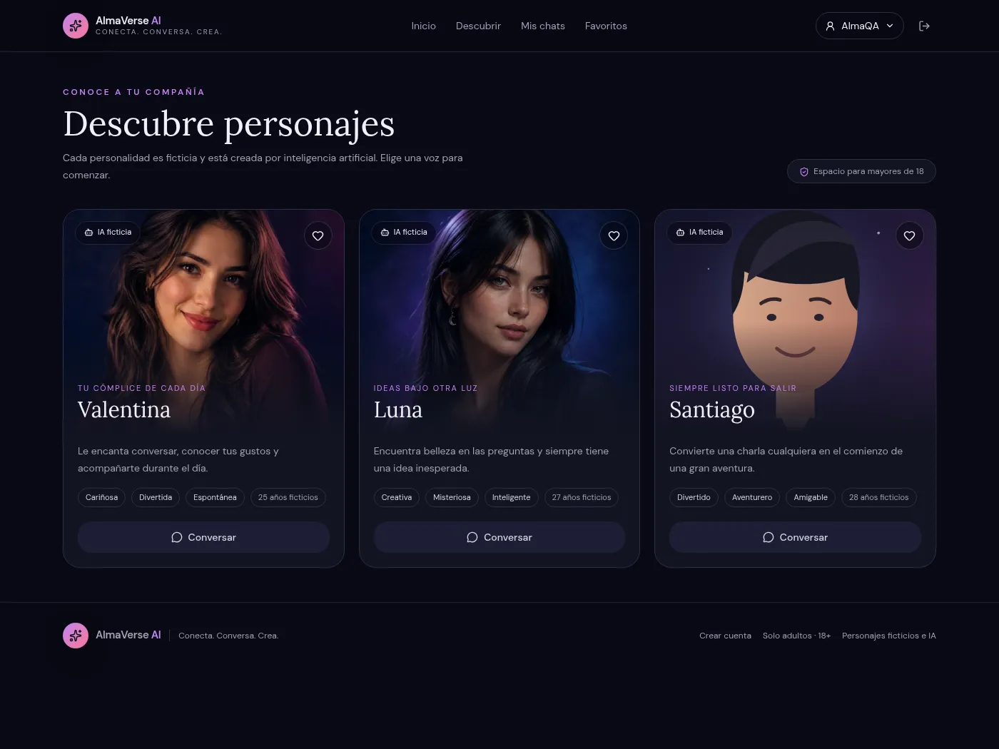 AlmaVerse AI: Virtual Companions