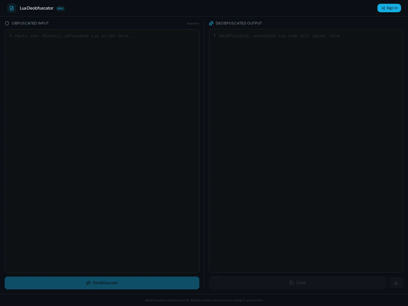 Lua Deobfuscator Pro