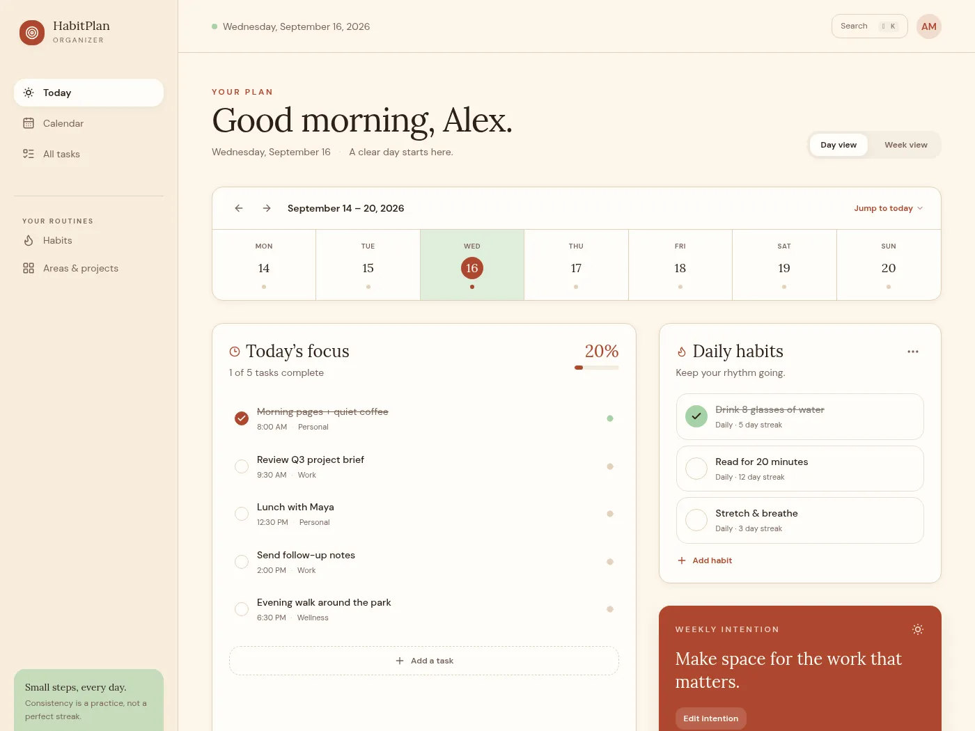 HabitPlan Organizer