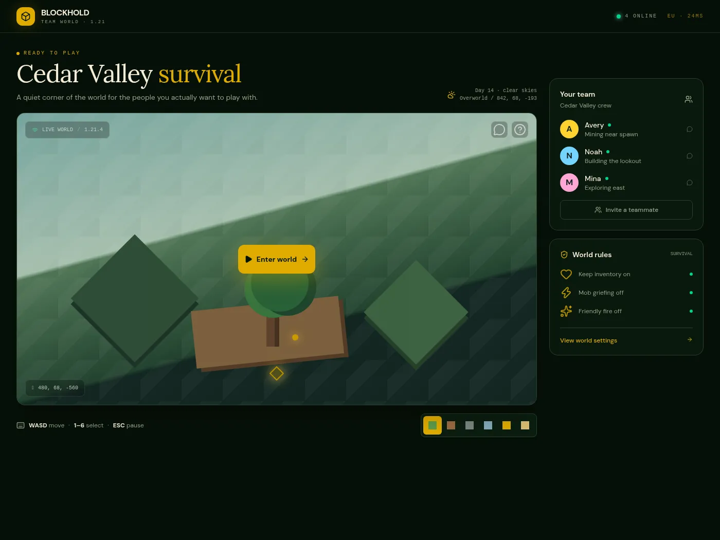 Minecraft Web Client