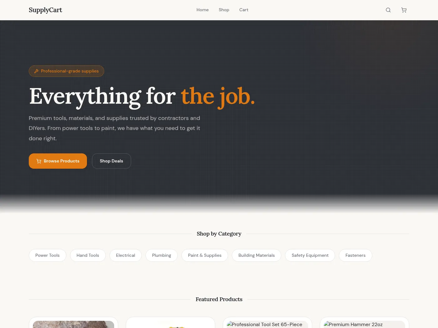 SupplyCart E-Commerce