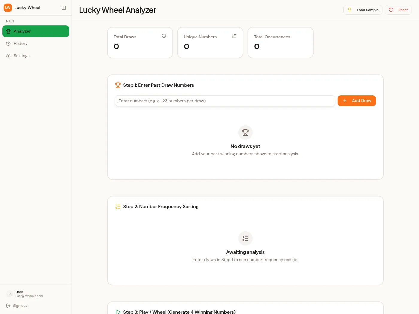 Lucky Wheel Analyzer