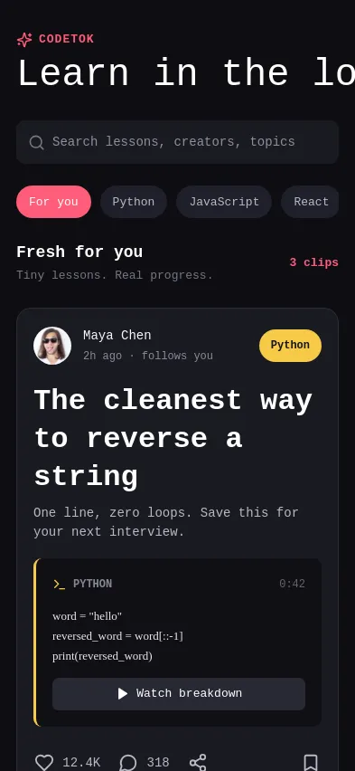 TikTok Programming Hub