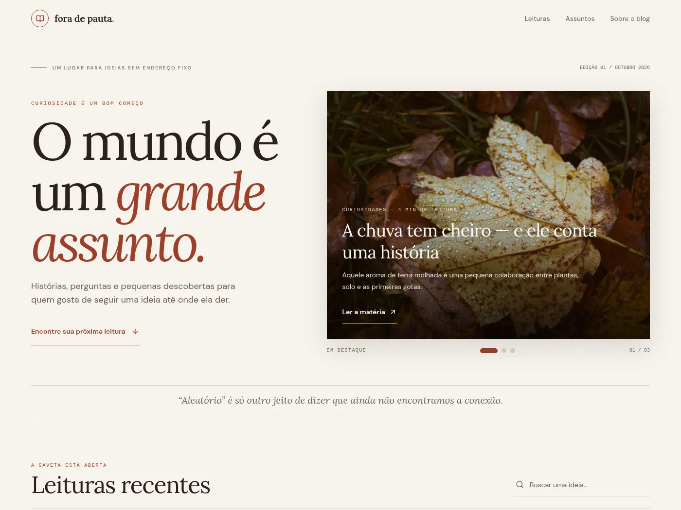 Blog Aleatório