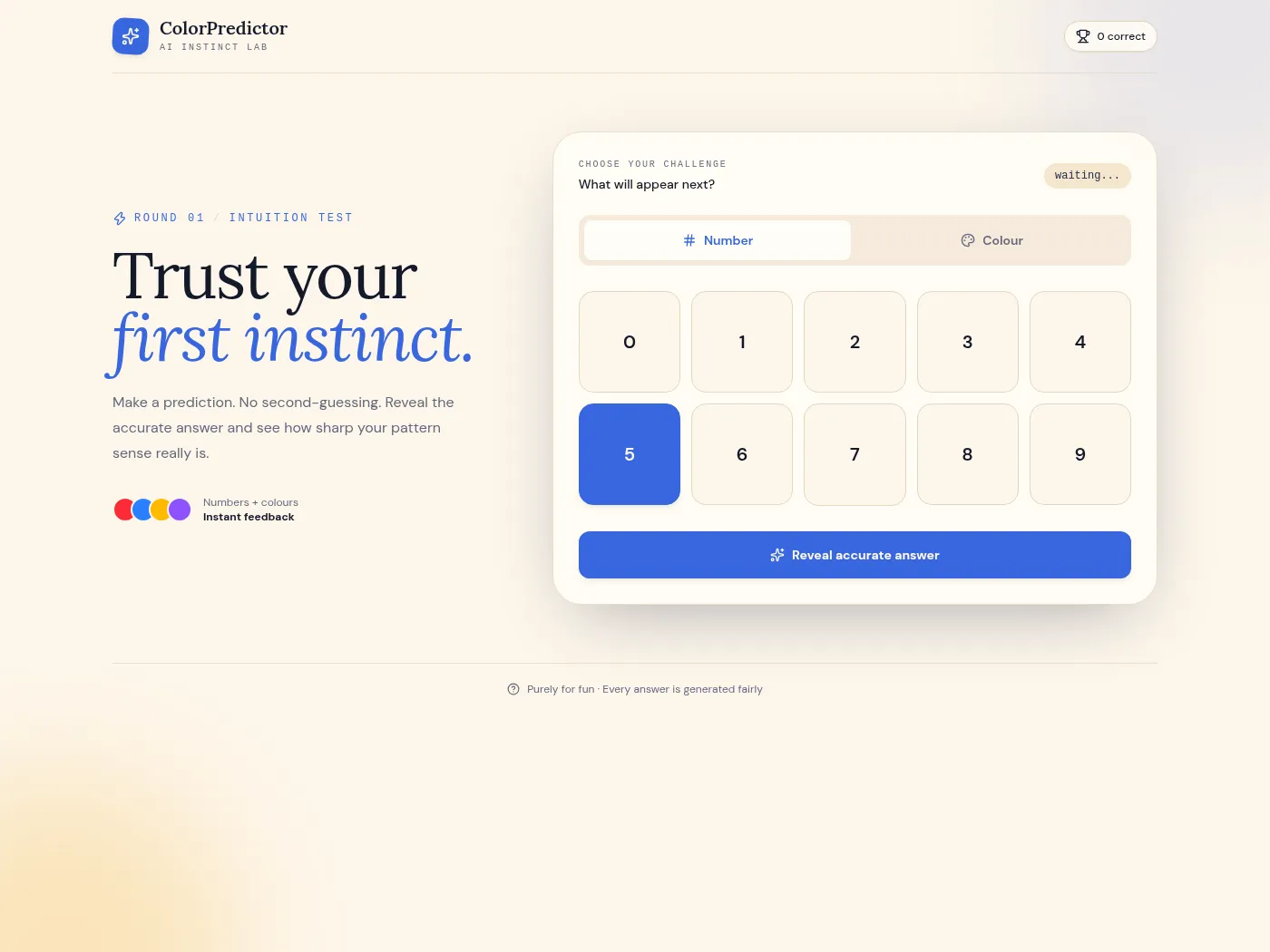 ColorPredictor AI