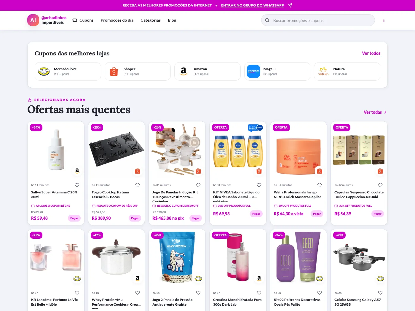 Achadinhos Deals Clone