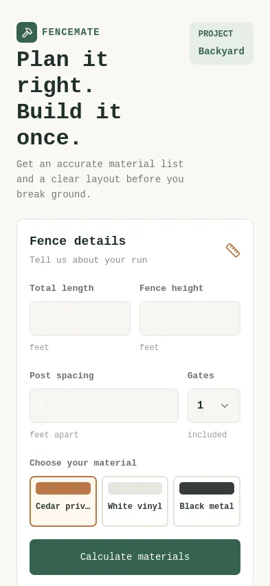 FenceMate Mobile