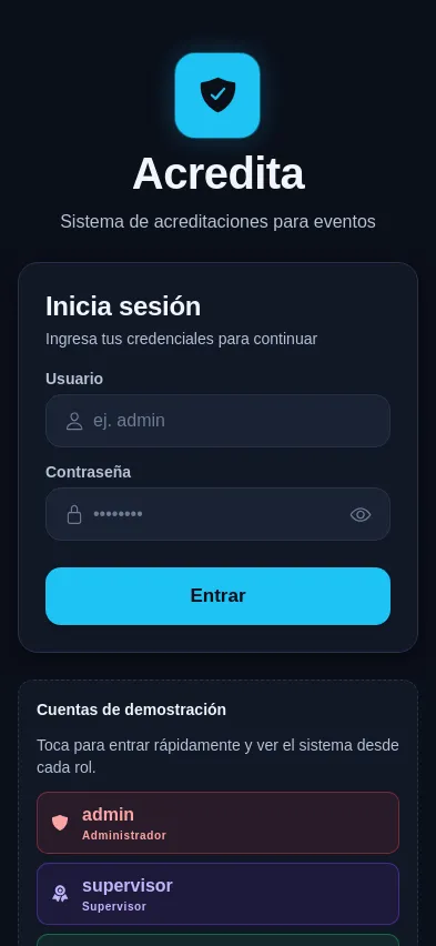 Acredita Eventos Web
