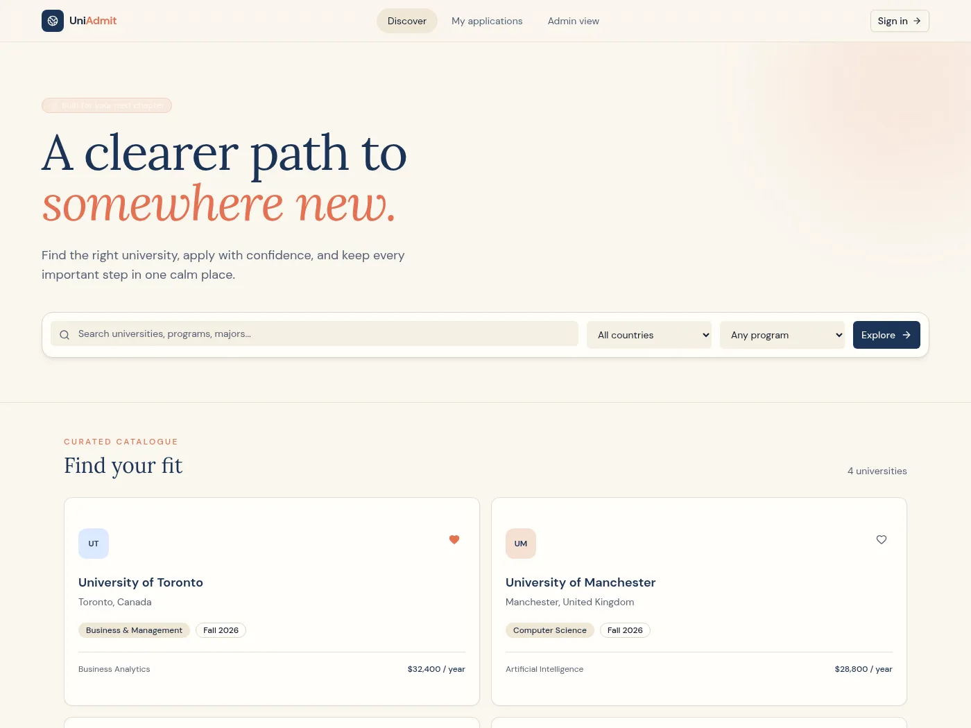 UniAdmit Portal