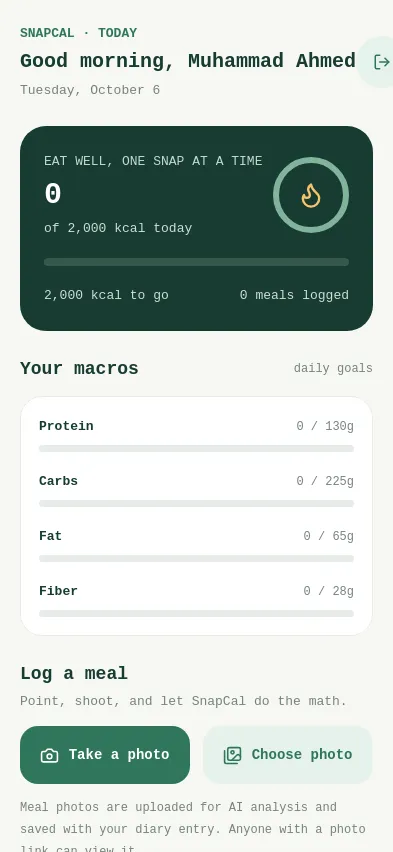 SnapCal Tracker