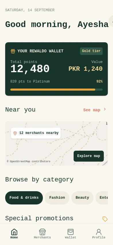Rewaldo Loyalty Mobile App