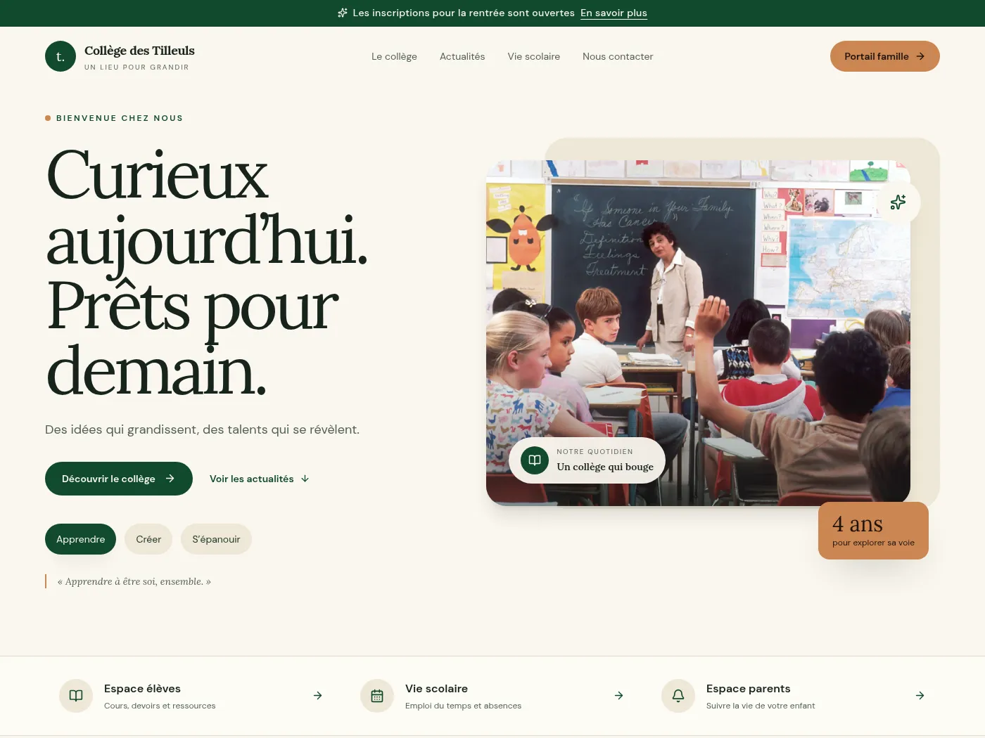 Collège Web Portal