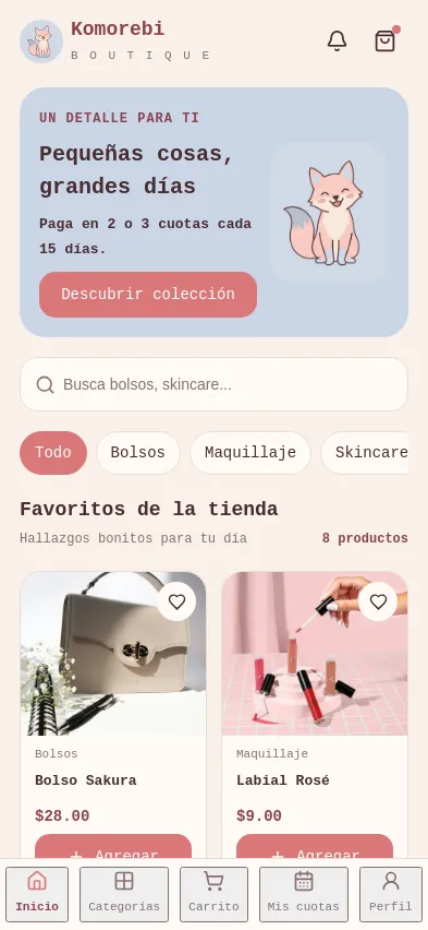 Komorebi Shop & Pay App