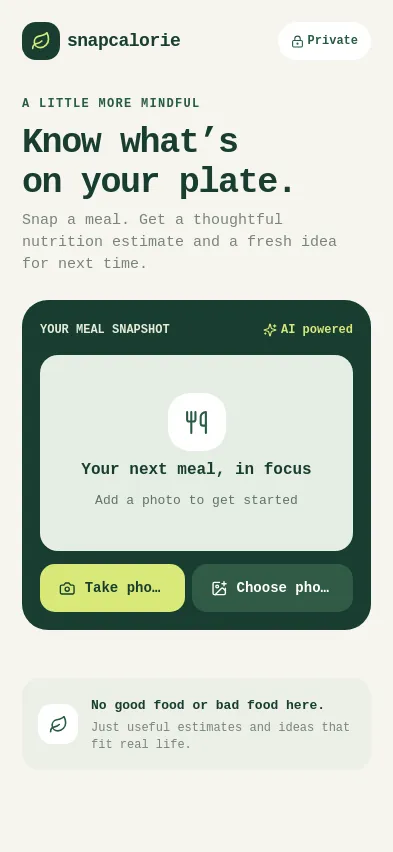 SnapCalorie Coach