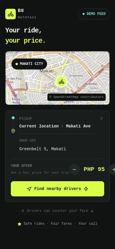 B8 Mototaxi Neon App
