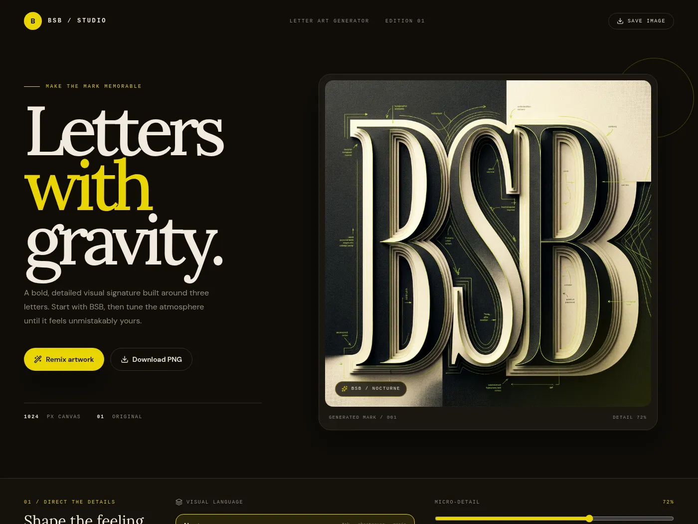 BSB Letter Art Generator