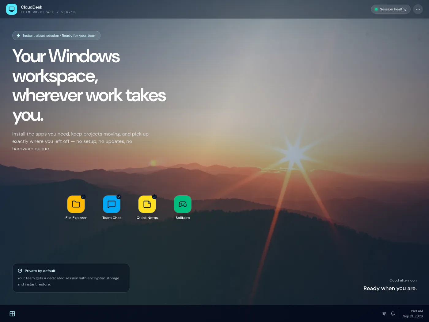 Win10 Cloud Workspace