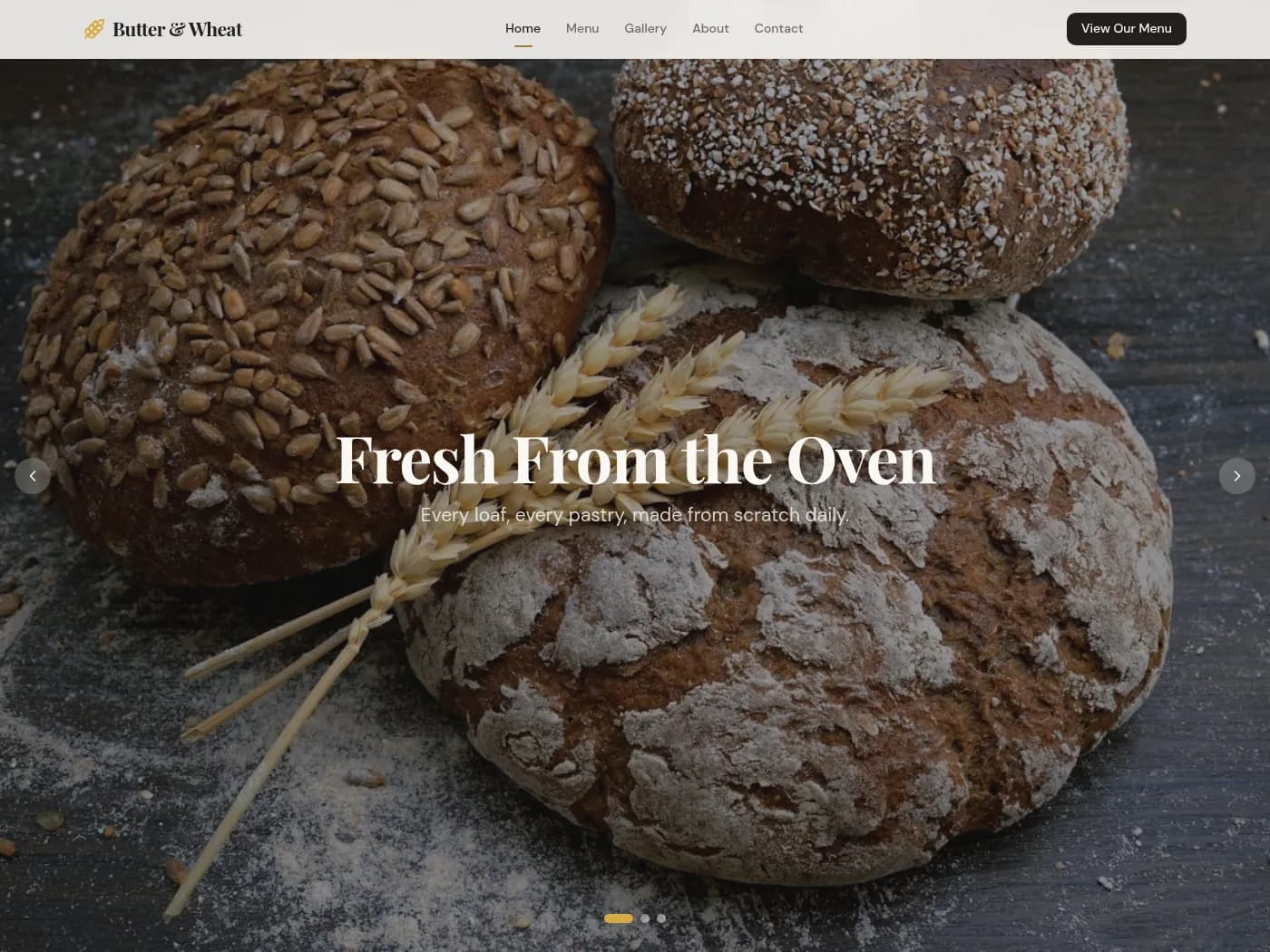 Butter & Wheat Bakery Site