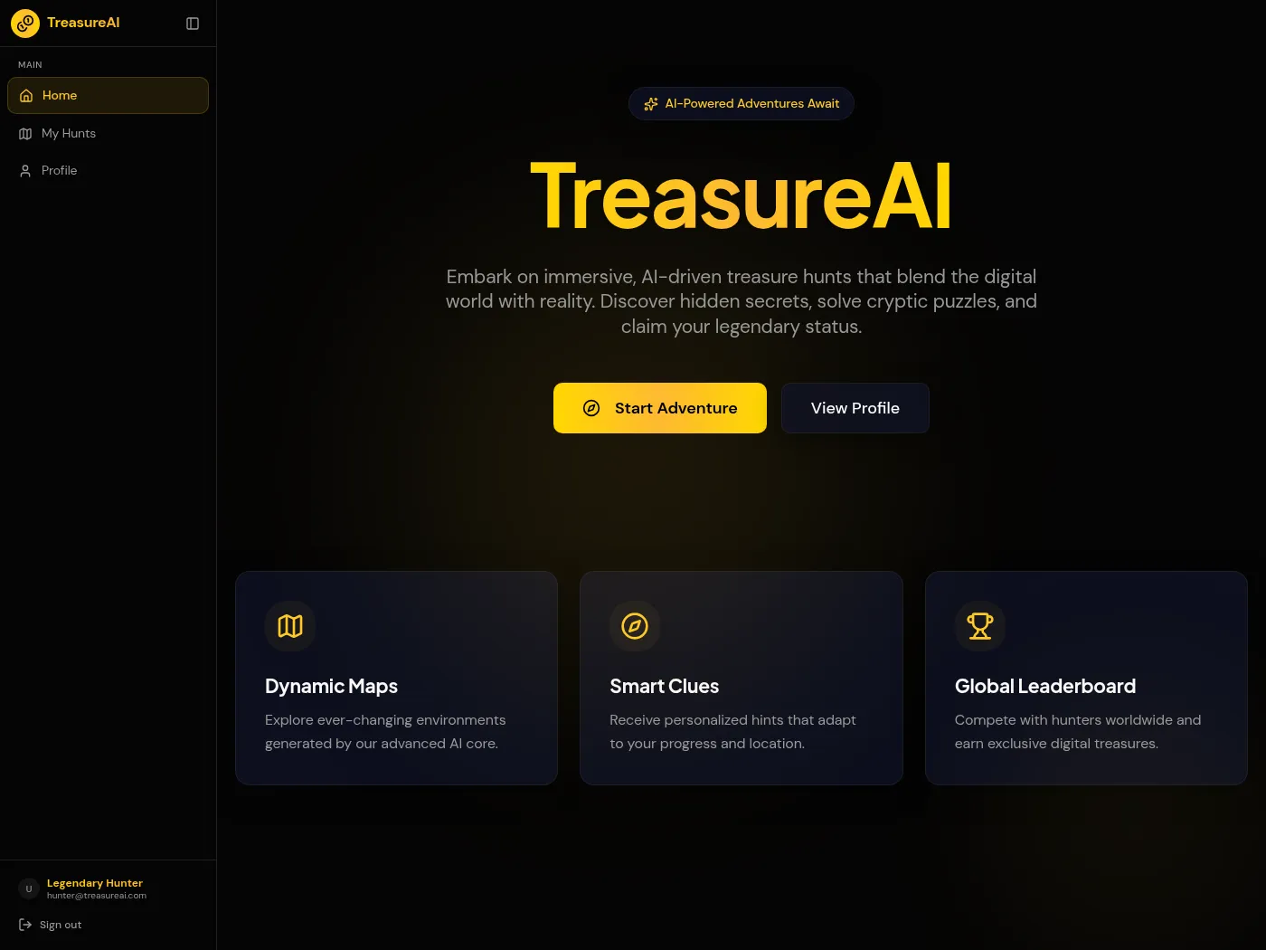 TreasureAI Hunt App