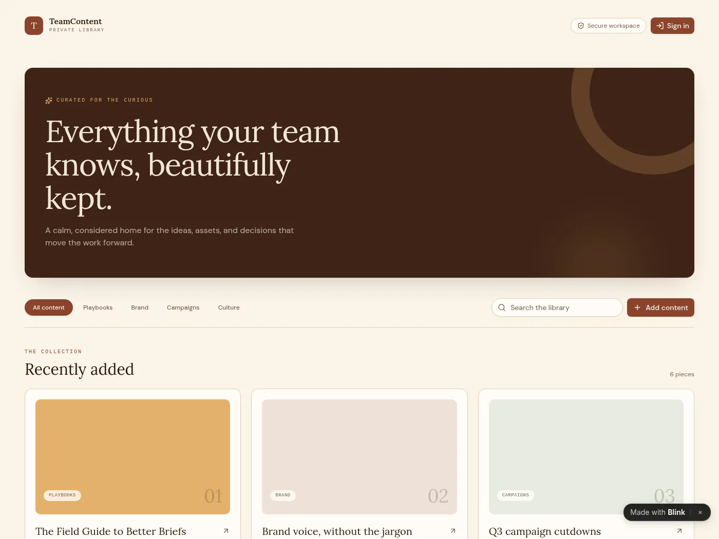 TeamContent Hub