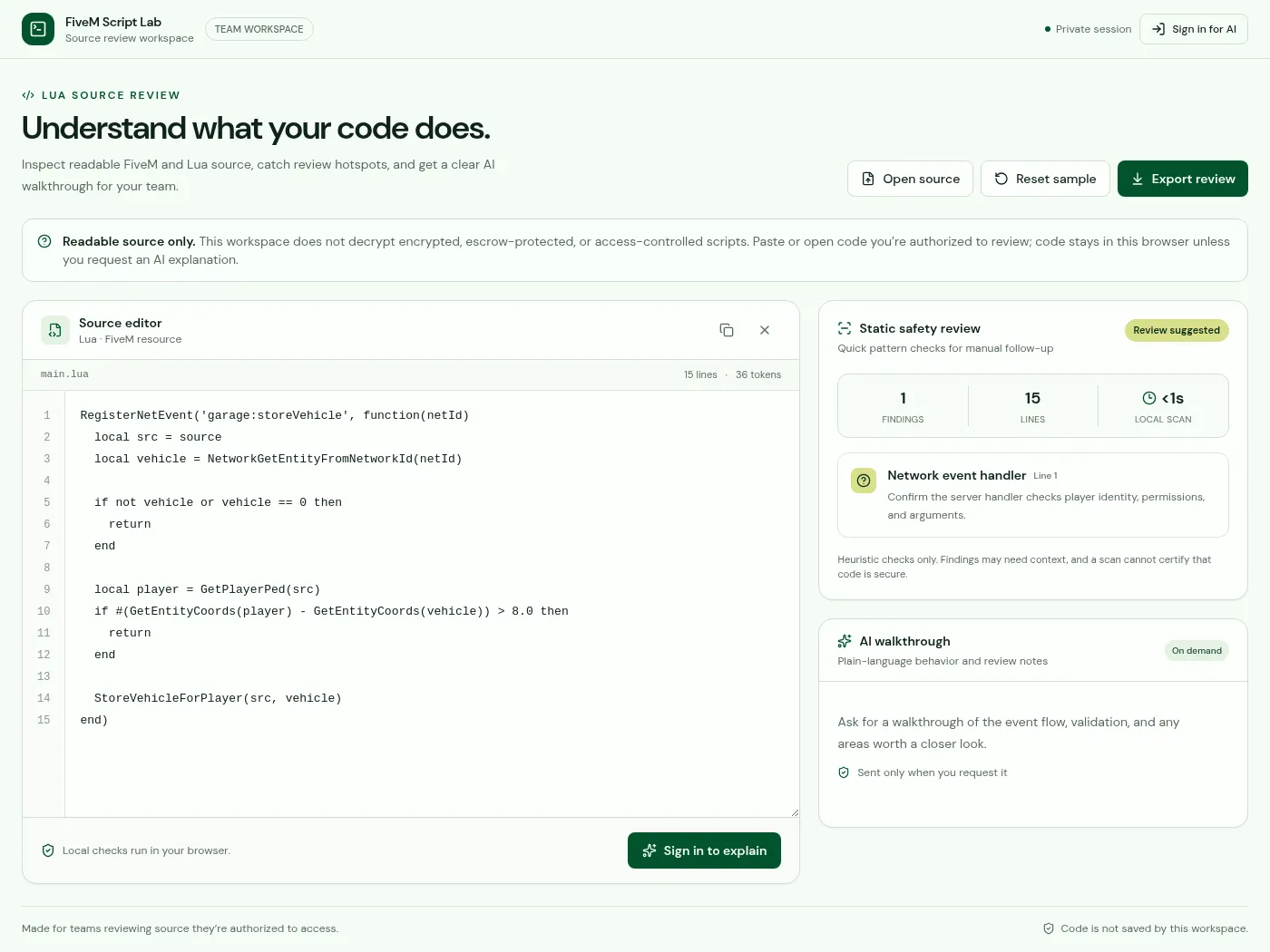 FiveM Script Decoder AI
