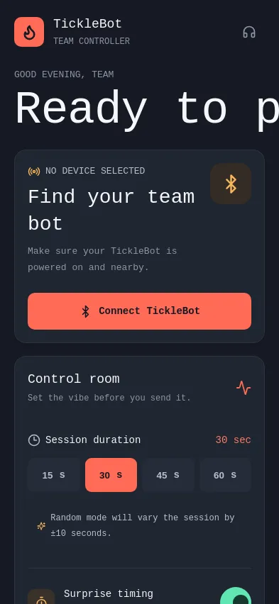 TickleBot Controller