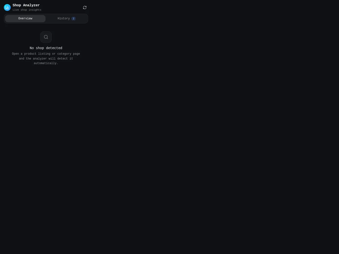 Shop Analyzer Extension
