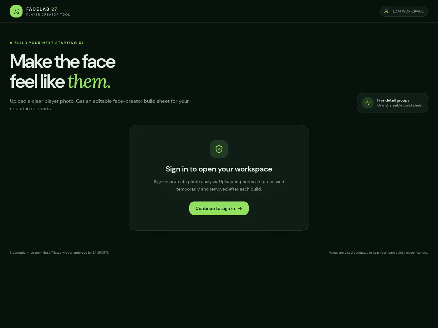 FC 27 Face Generator