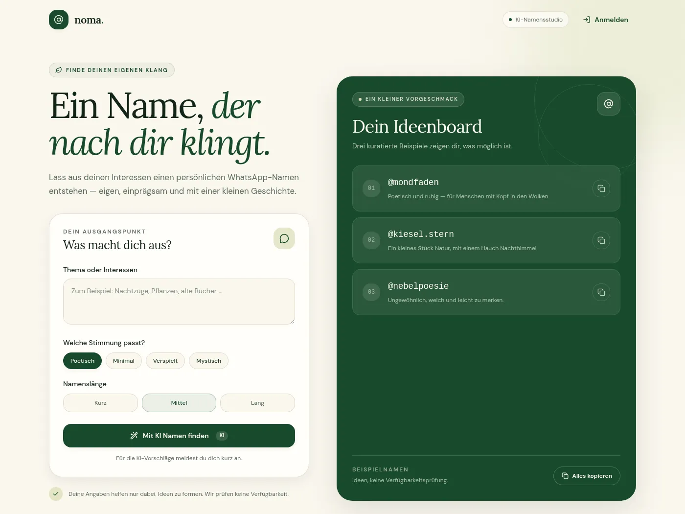 WhatsApp NameFinder AI