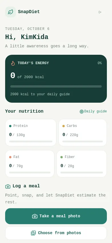 SnapDiet AI Tracker