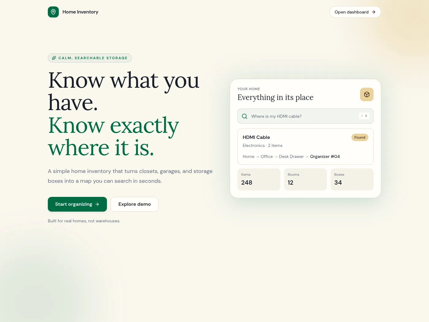 Home Inventory Finder