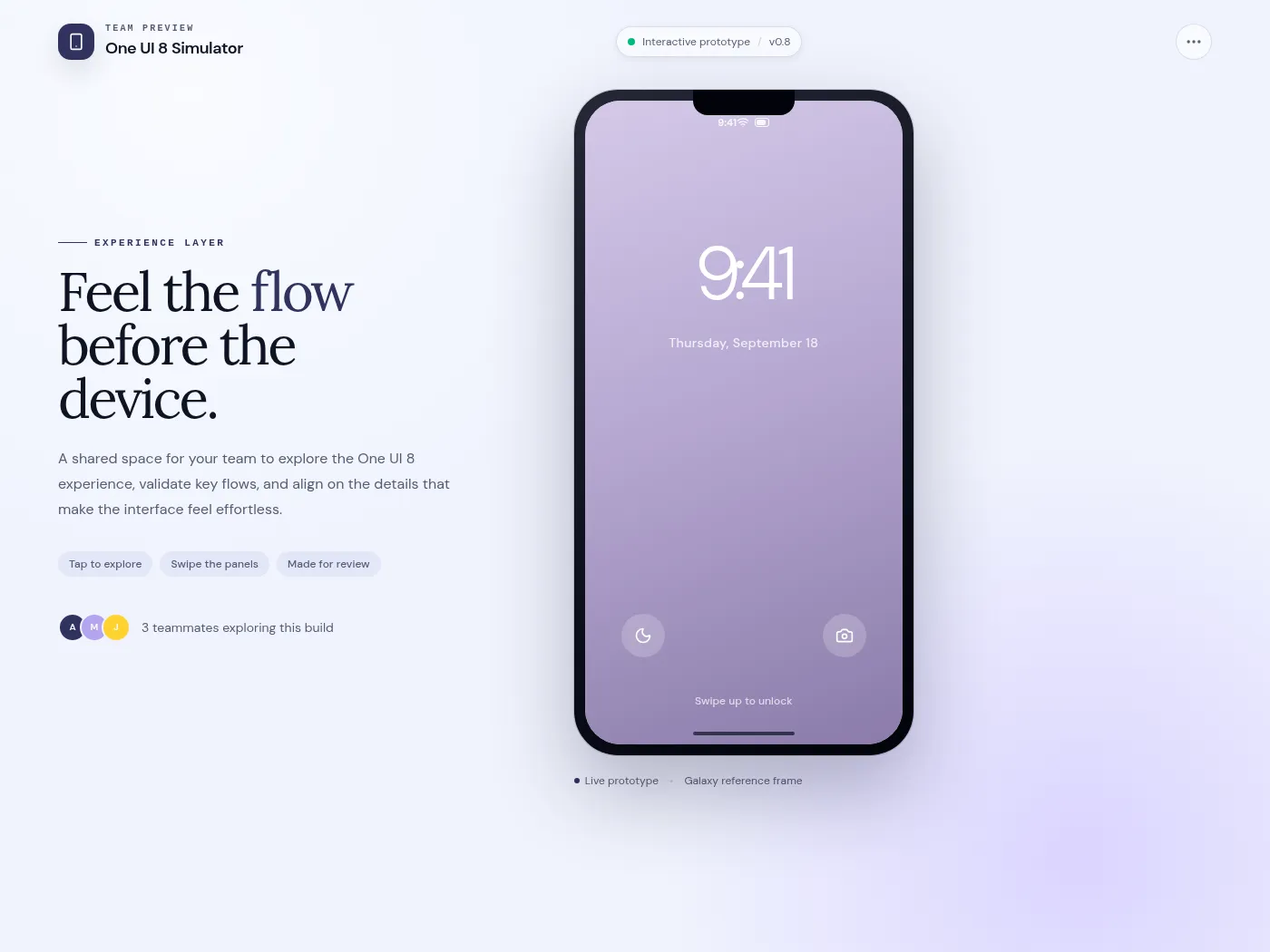 One UI 8 Web Simulator