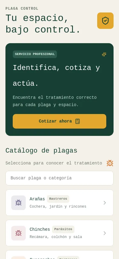 Plaga Control Móvil