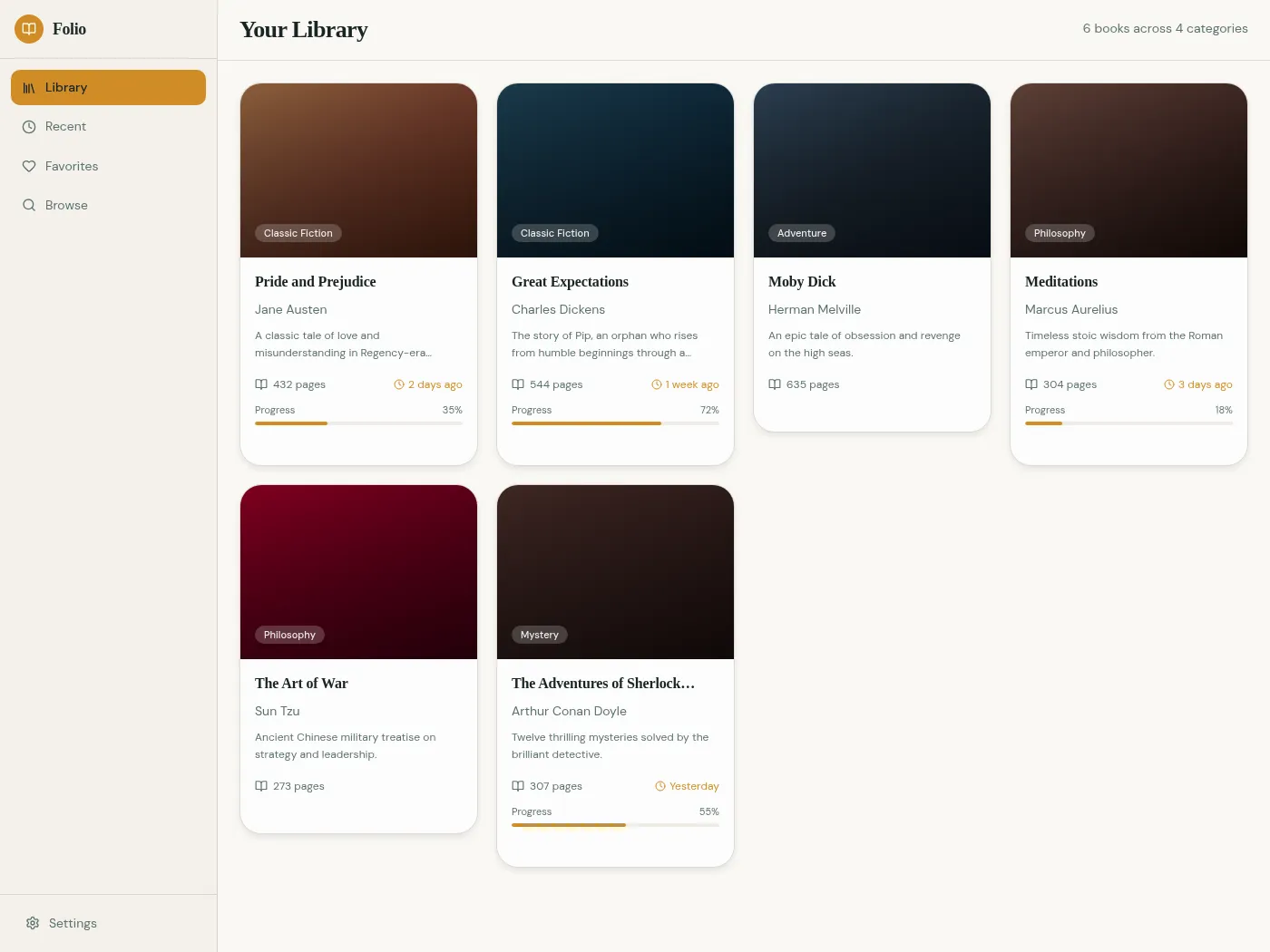 Ebook Dashboard Reader