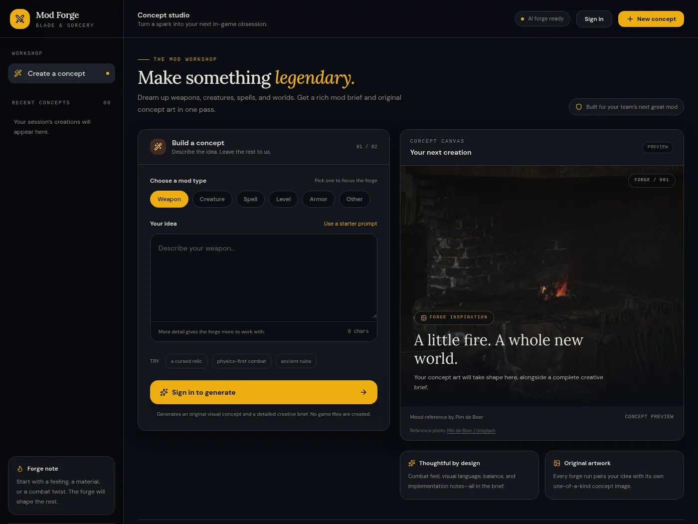 BladeSorcery Mod Forge