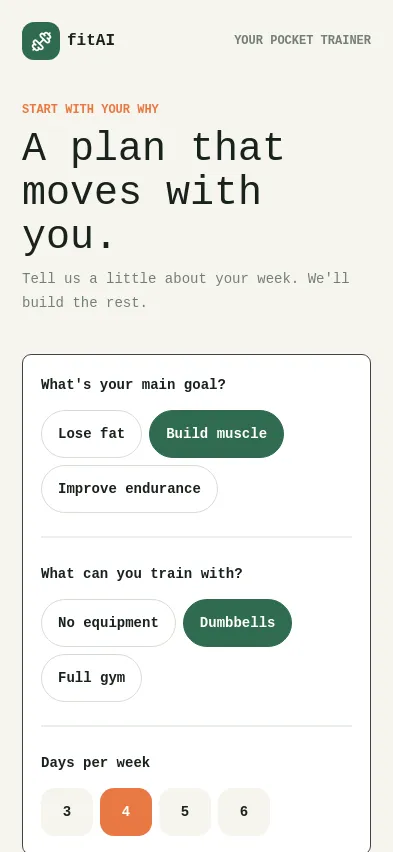 FitAI Workout Planner