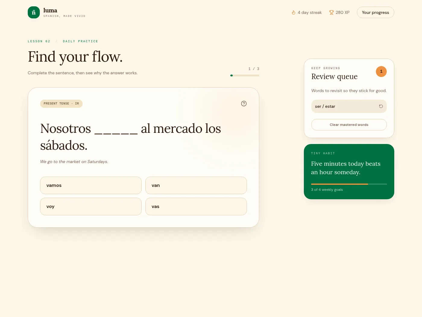 Spanish Sentence Builder