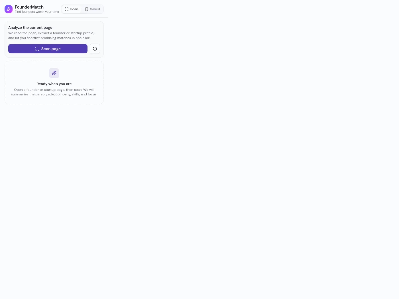FounderMatch Chrome Extension