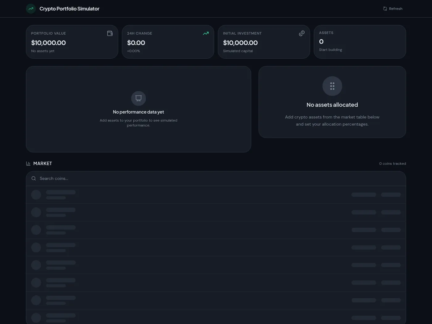 Crypto Portfolio Simulator