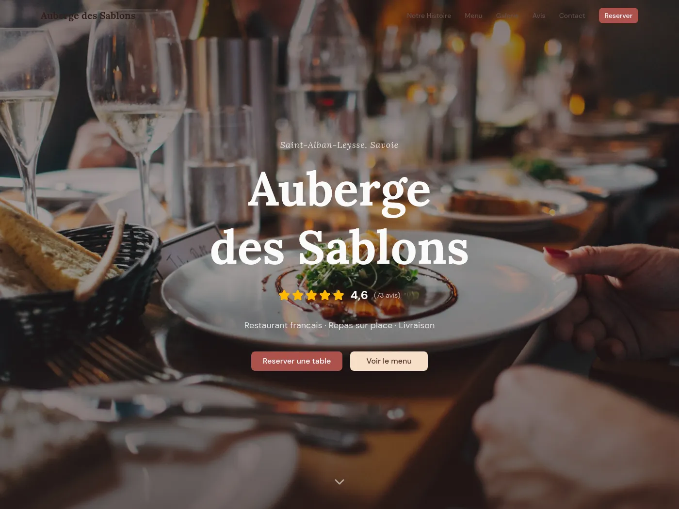 Auberge des Sablons Web