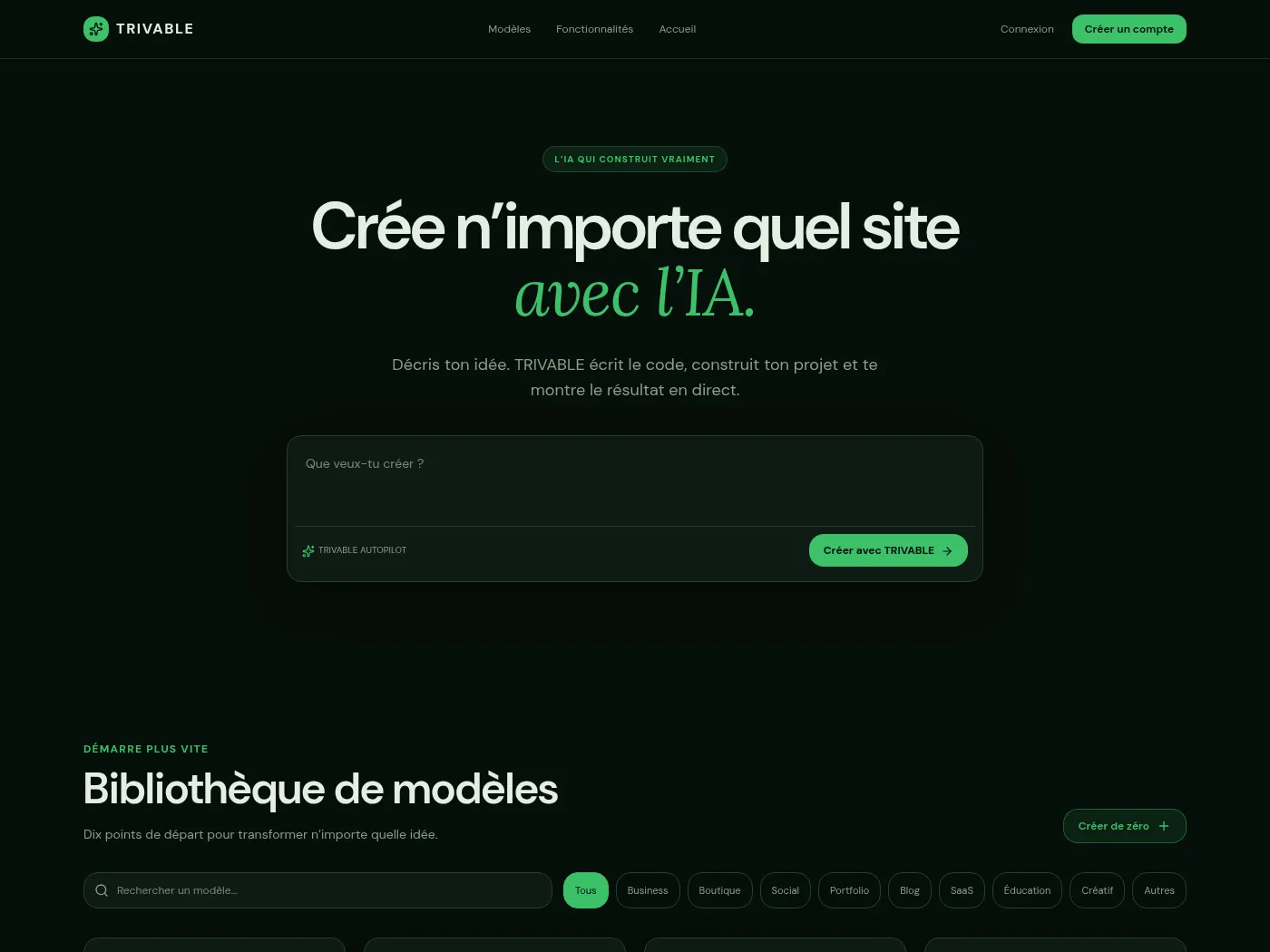 Trivable AI Web Builder
